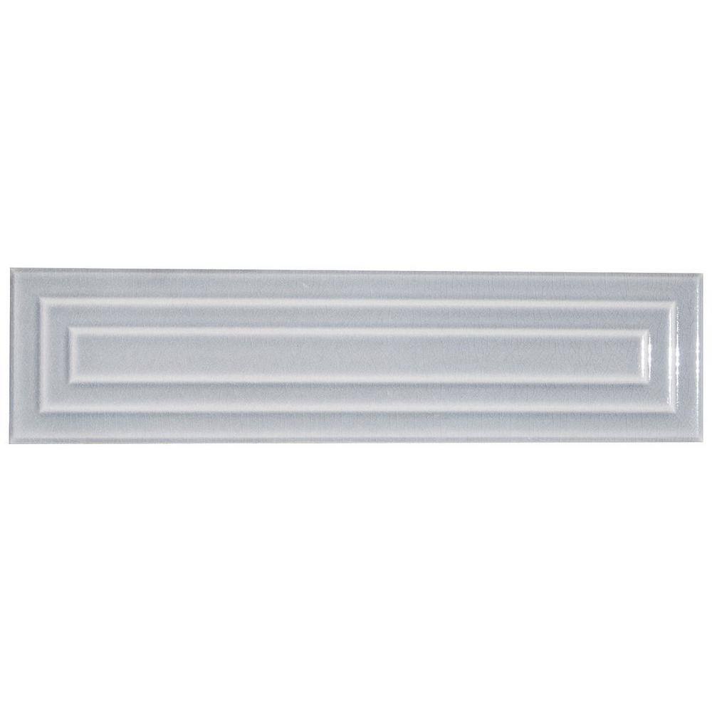 Ivy Hill Tile Colorwave Framed Gray 4.43 in. x 0.34 in. Polished ...