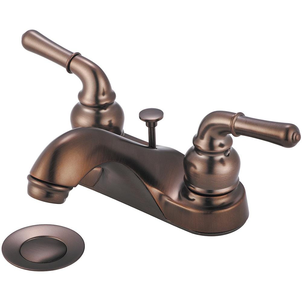 Olympia Faucets Accent 4 in. Centerset 2-Handle Bathroom Faucet in Oil ...