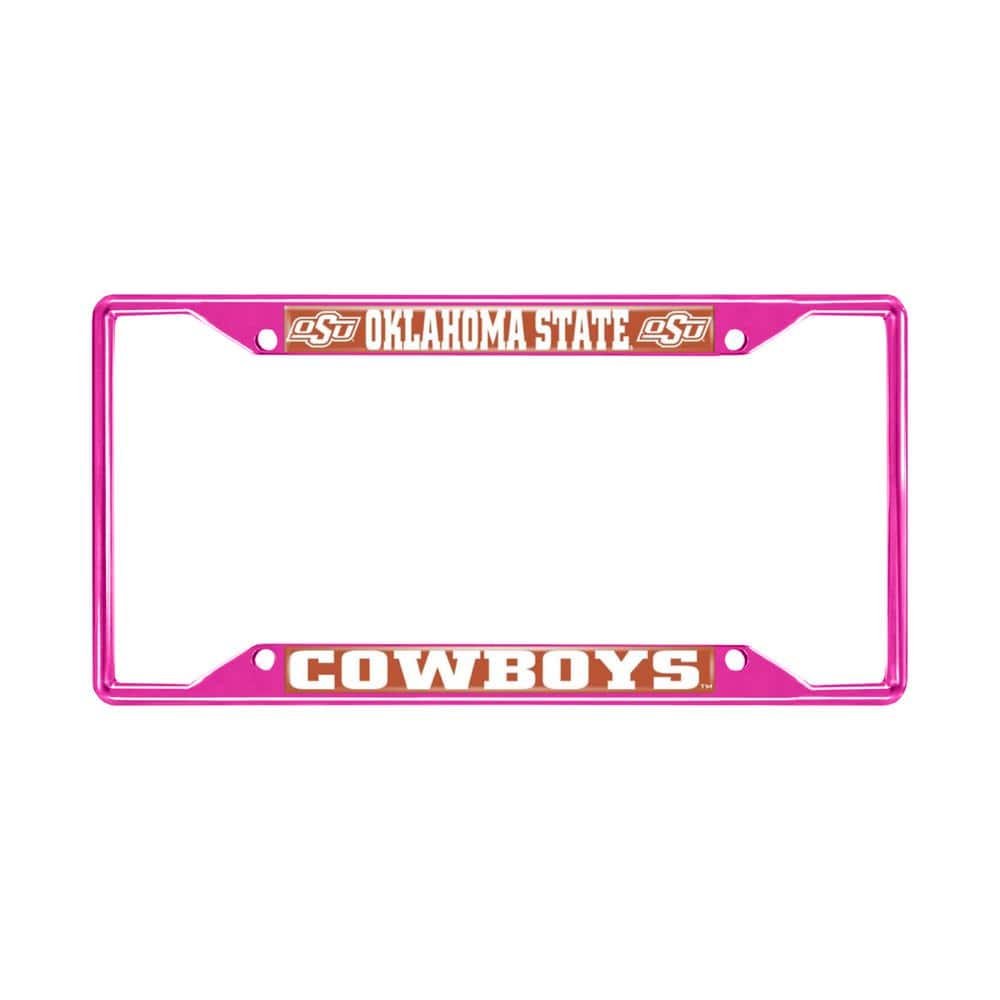 FANMATS Universal Fit Oklahoma State University License Plate Frame ...