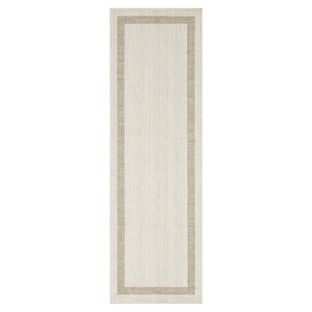 PLAYA RUG Azelia Ivory and Jute 2 ft. x 8 ft. Indoor/Outdoor Area Rug ...