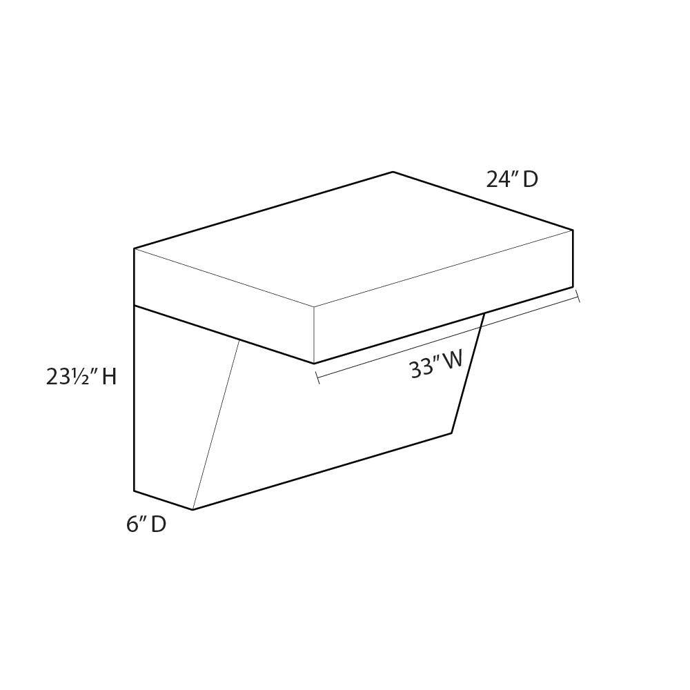 Star Cabinetry Aberdeen Recessed 33 in. W x 23.5 in. H x 24 in. D in ...