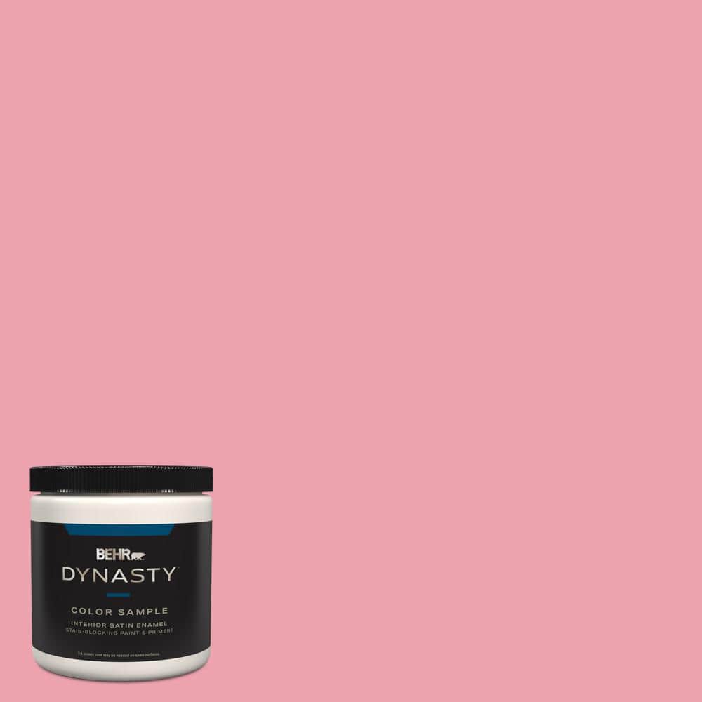 BEHR DYNASTY 8 oz. #P150-3 Pinque Satin Enamel Stain-Blocking Interior ...