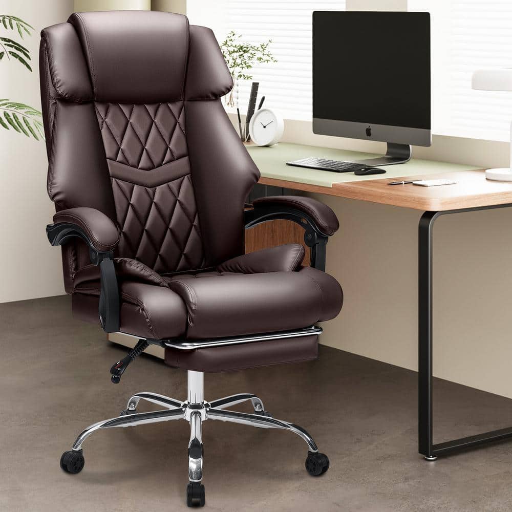 Hoffree Faux Leather High Back Executive Chair Big and Tall Office ...