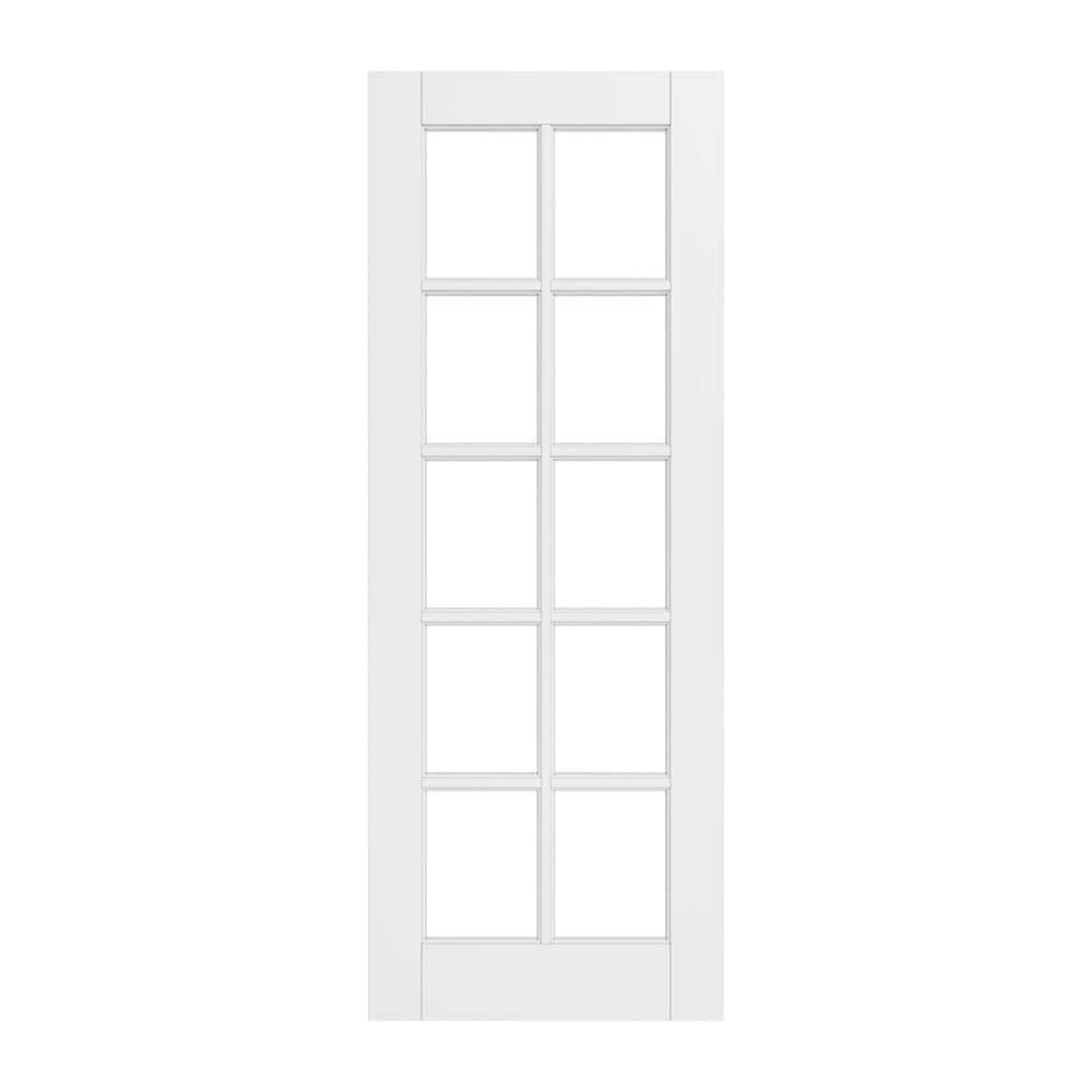 ARK DESIGN 30 in. x 80 in. Solid Core 10-Lite Tempered Clear Glass ...