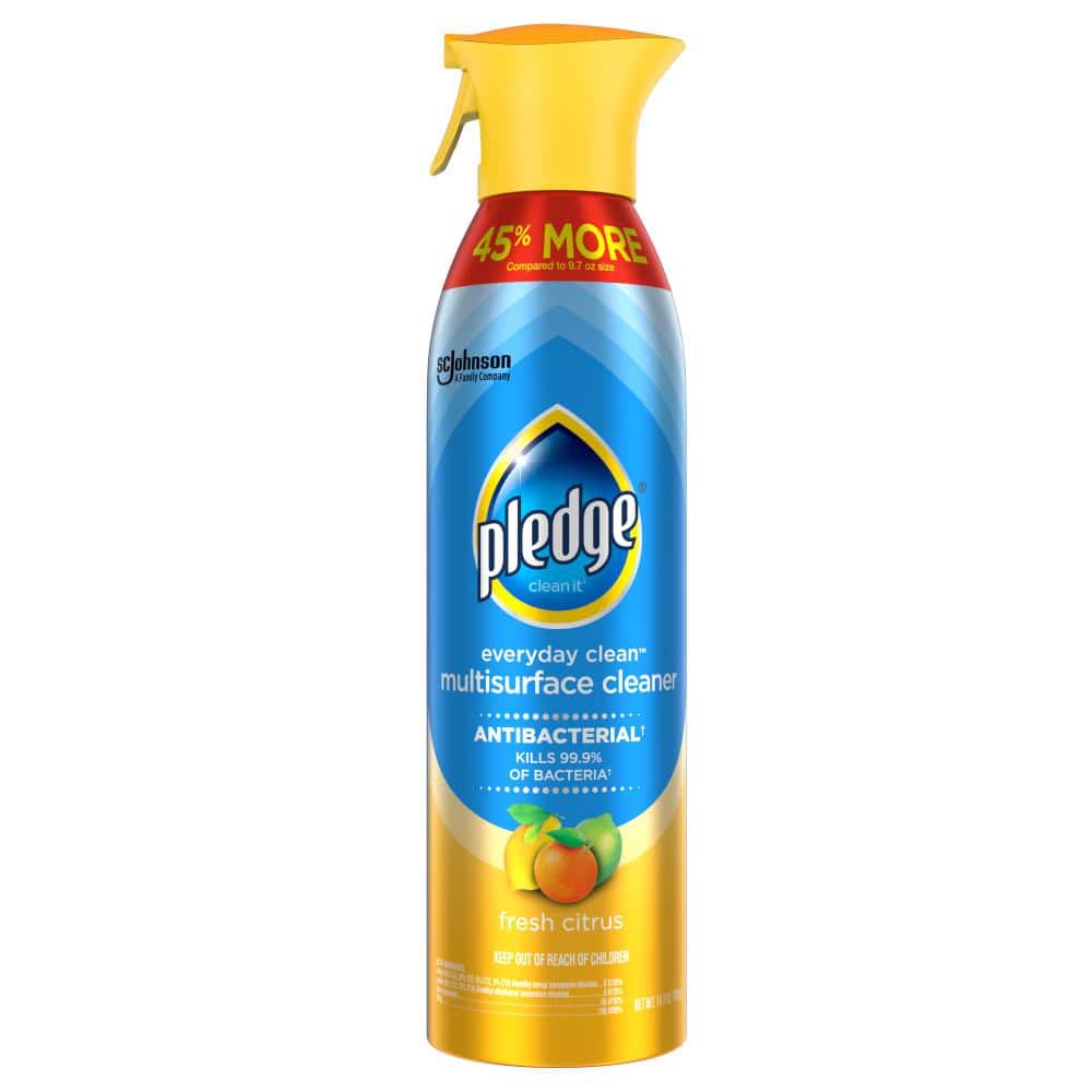 Pledge 14.2 oz. Fresh Citrus Antibacterial All-Purpose Cleaner Spray (2 ...