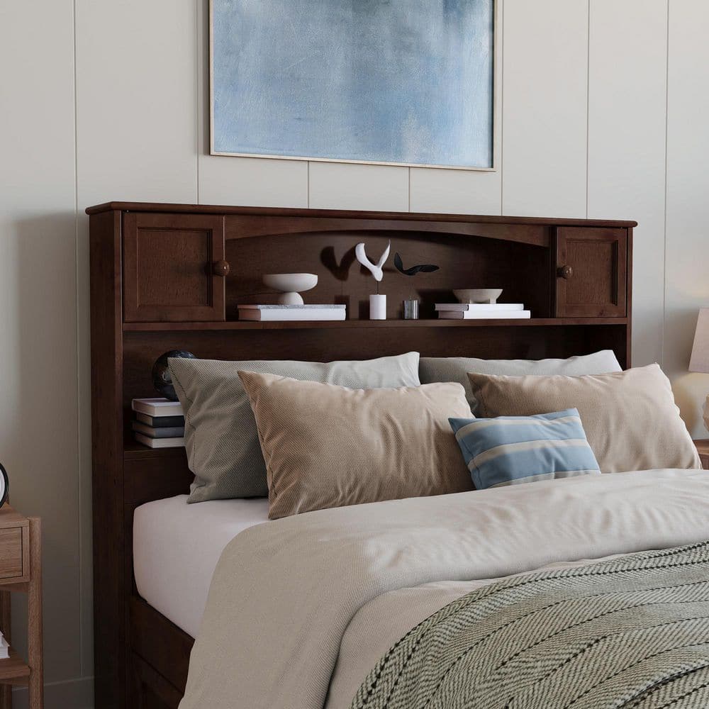 AFI Newport Full Walnut Bookcase Headboard AR285834 - The Home Depot