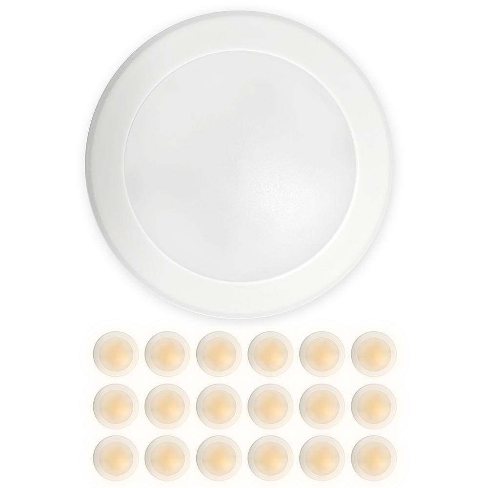 NuWatt 5/6 in. 2700K Soft White Remodel 15-Watt Retrofit Disk Light E26 ...