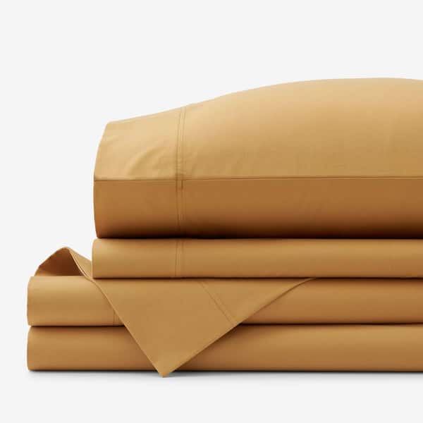 The Company Store Brushed Cotton Nutmeg Cotton Twin XL Sheet Set 51159L ...