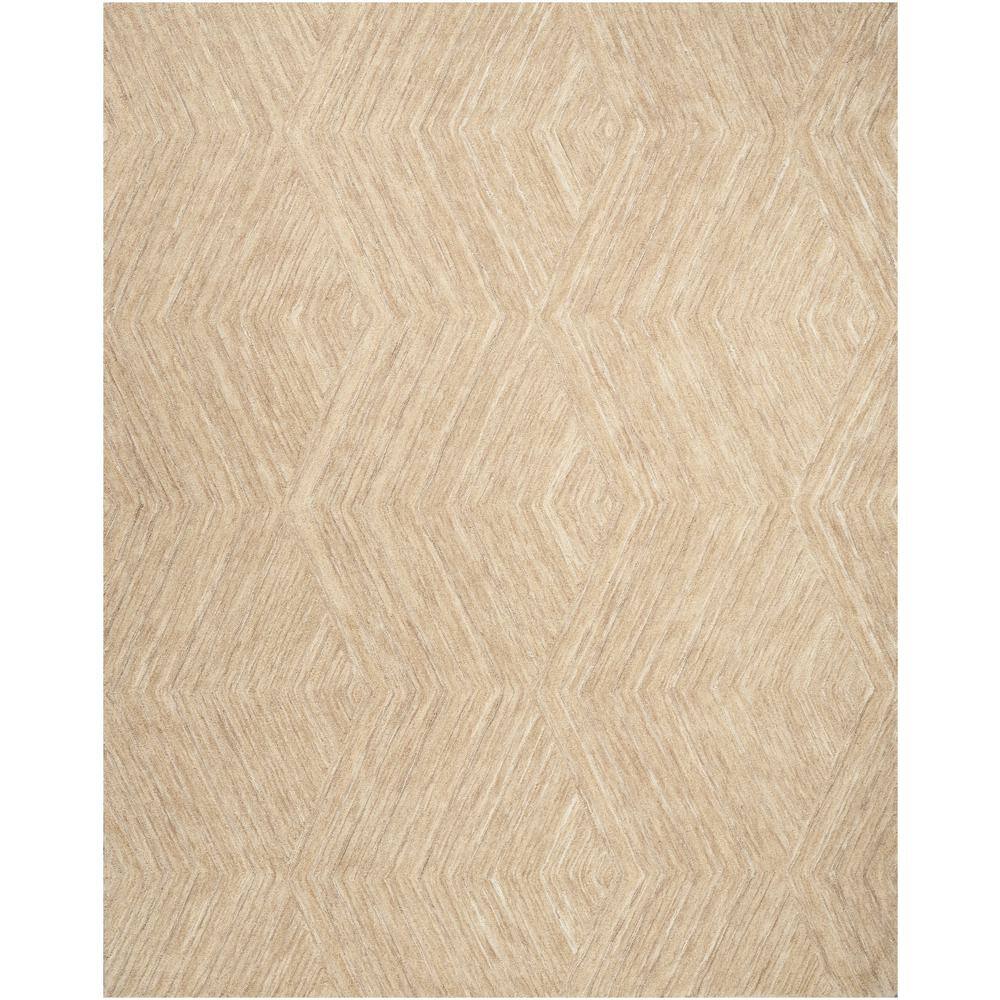 Nourison Graceful Taupe 8 ft. x 10 ft. Geometric Contemporary Area Rug ...