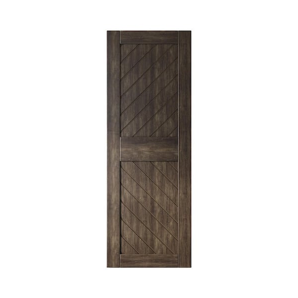HOMACER XT3 26 in. x 84 in. C-Panel Solid Core Ebony Slanted Stripe ...