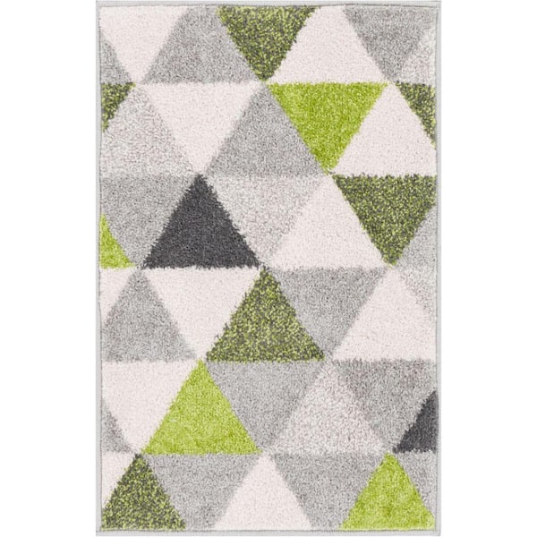 Well Woven Mystic Alvin Green 2 ft. x 3 ft. Mid-Century Geometric ...