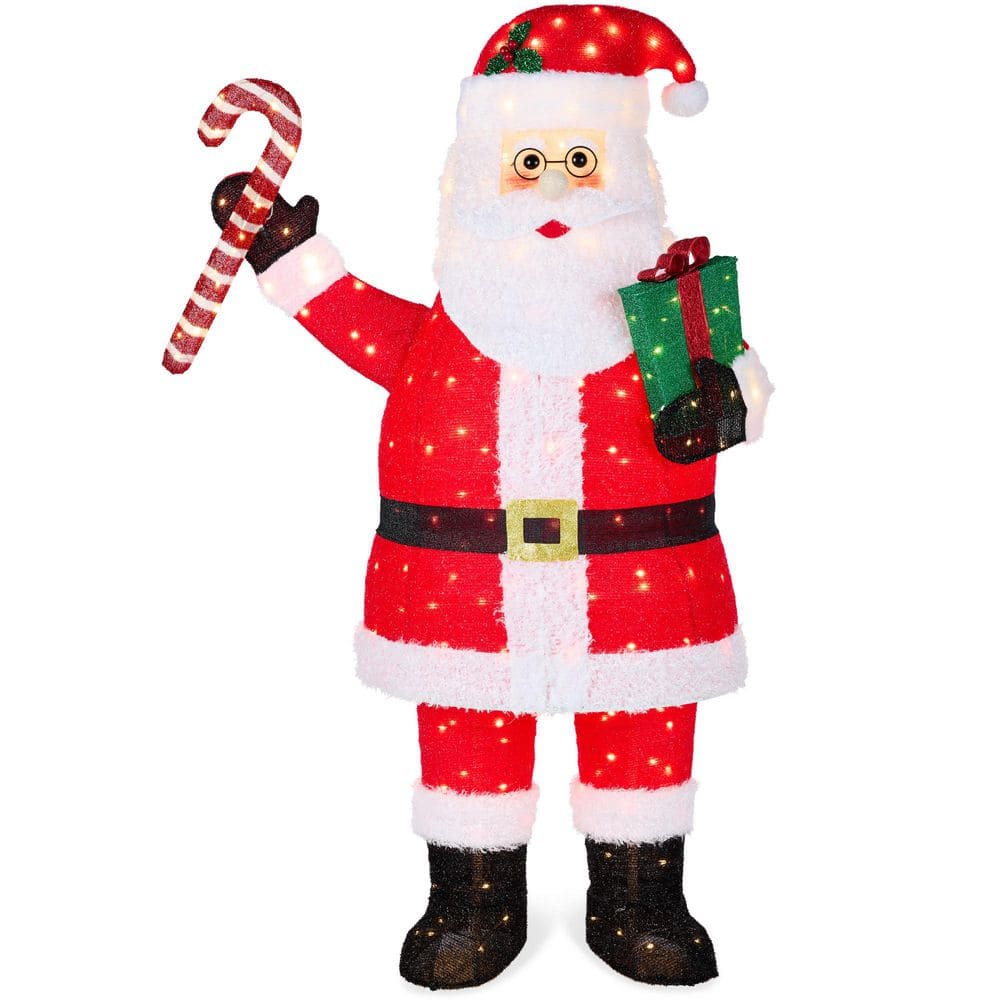 Best Choice Products 96 in. LED Pop-Up Outdoor Santa Claus Christmas ...