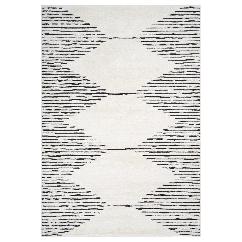 Amer Rugs Monotone 2 x 3 White Moraccan Pattern Area Rug for High ...