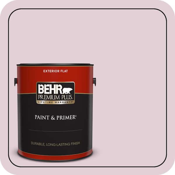 BEHR PREMIUM PLUS 1 gal. #S120-2 Etiquette Flat Exterior Paint & Primer ...