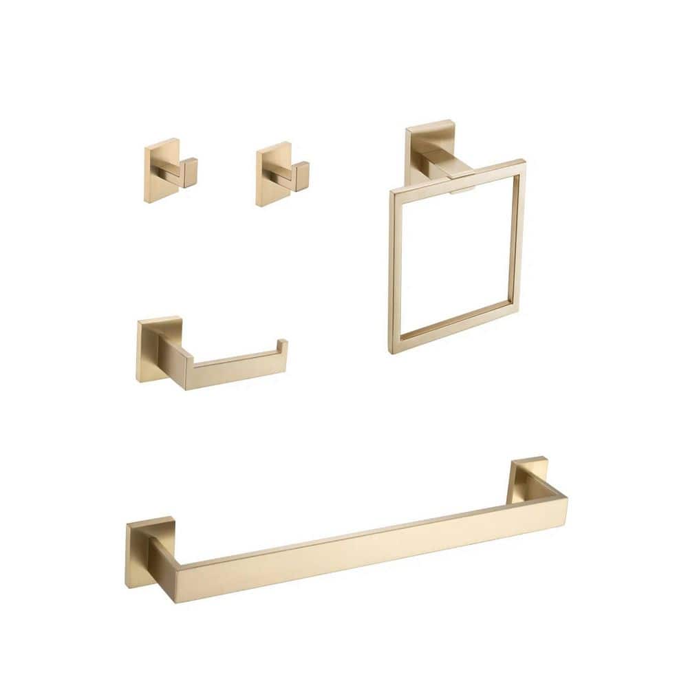 Cubilan 5 Piece Bathroom Hardware Accessories Set JZ2114 - The Home Depot