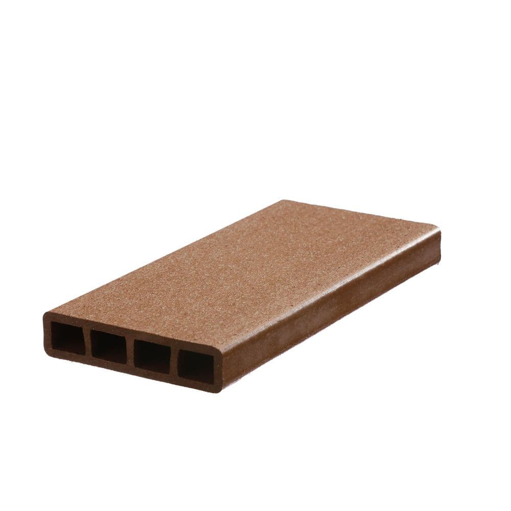 DuxxBak I.Dekk HD 1 in. x 6 in. x 20 ft. Mahogany Solid Edge Composite ...