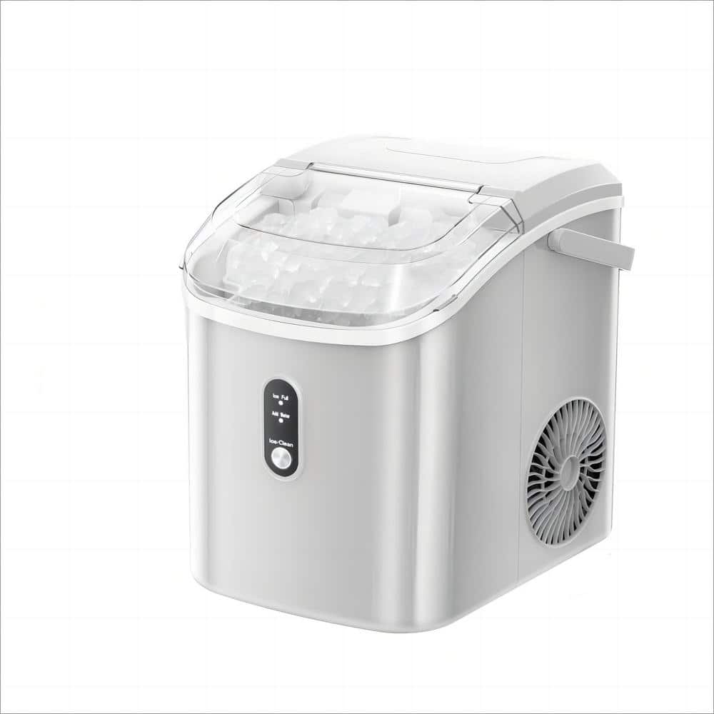 COWSAR 8.5 in. 33 lbs. Portable Nugget Ice Maker with Handle and Soft ...