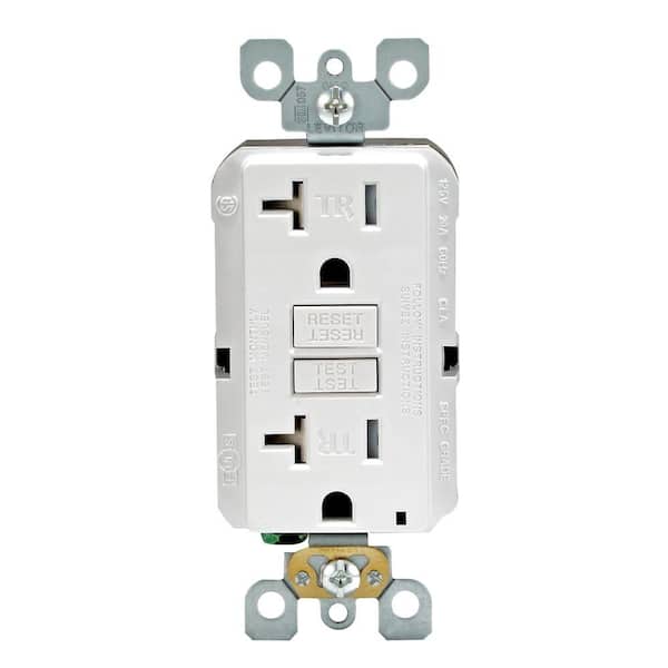 Leviton SmartLockPro 20-Amp Slim Tamper Resistant GFCI Duplex Outlet ...