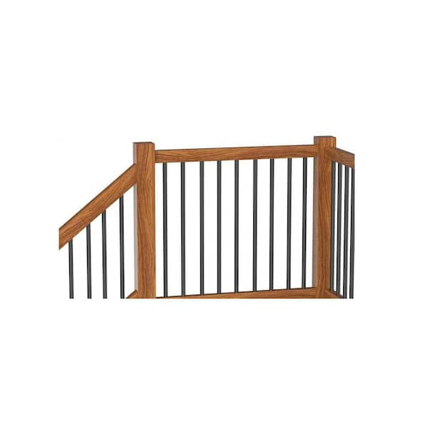 Afoxsos 50 Pack 36 in. Black Aluminum Stair Railing Kit for Deck Porch ...
