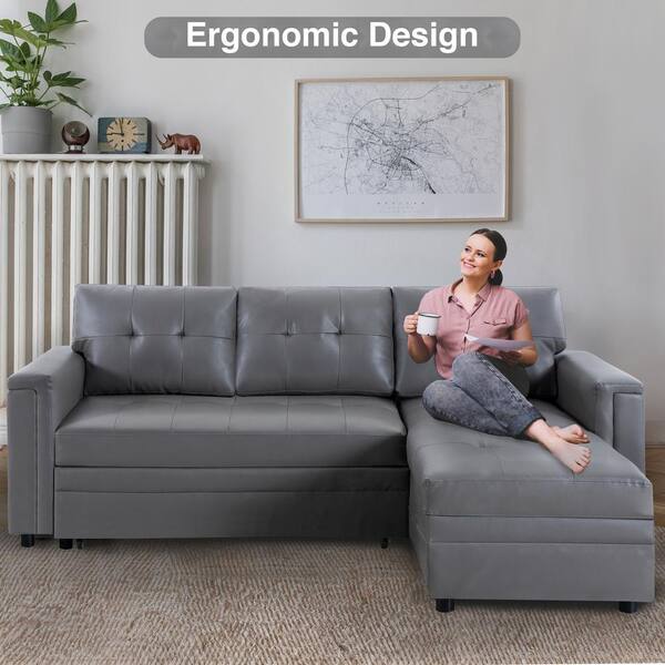 Sectional couch with storage and sleeper store