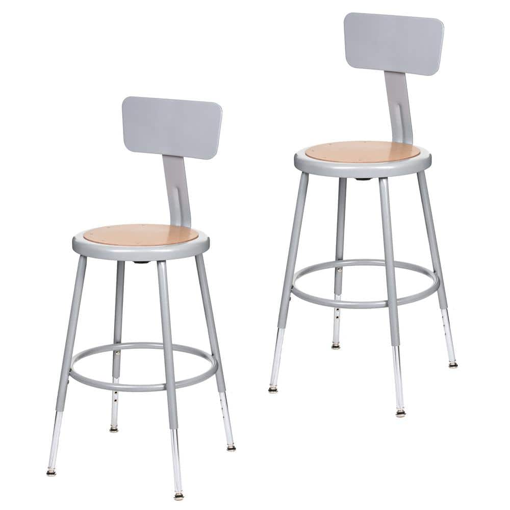 HAMPDEN FURNISHINGS Flynn 27-in. Height Adjustable Stool Masonite Wood ...