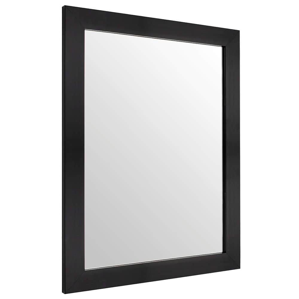 Afoxsos Black 12 in. W x 16 in. H Wall Mirror Rectangle Polystyrene ...