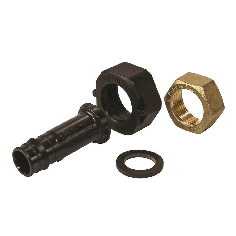 Uponor ProPEX 3/4 in. PEX-A Expansion Barb x 1 in. NPSM Engineered Polymer Straight Water Meter ...