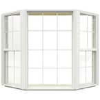 JELD-WEN 80.56 in. x 58 in. V-4500 Bay Vinyl Window with Grille Between ...