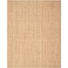 SAFAVIEH Natural Fiber Beige 9 ft. x 12 ft. Solid Area Rug NF747A-9 ...
