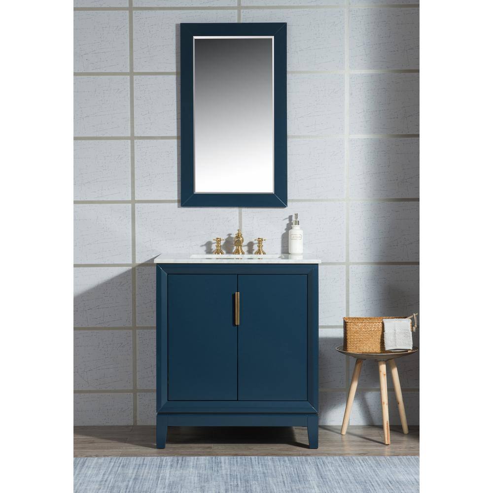 Water Creation Elizabeth 30 in. Bath Vanity in Monarch Blue with ...