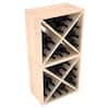 WINE RACKS AMERICA Natural Unstained Pine 48-Bottle Wine Rack Cube LS ...