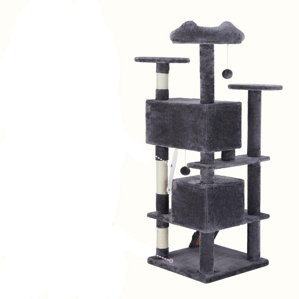 maocao hoom 54 in Cat Tree, Indoor Cat High-Rise Multi-Story Tower, Pet ...