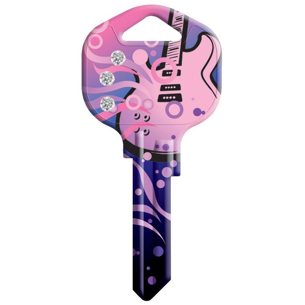 HY-KO Blank Bling Guitar Key 16005KW1-RKBL - The Home Depot