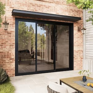 ark design platinum 120 in. x 80 in. 3 Panel Universal Black Aluminum ...