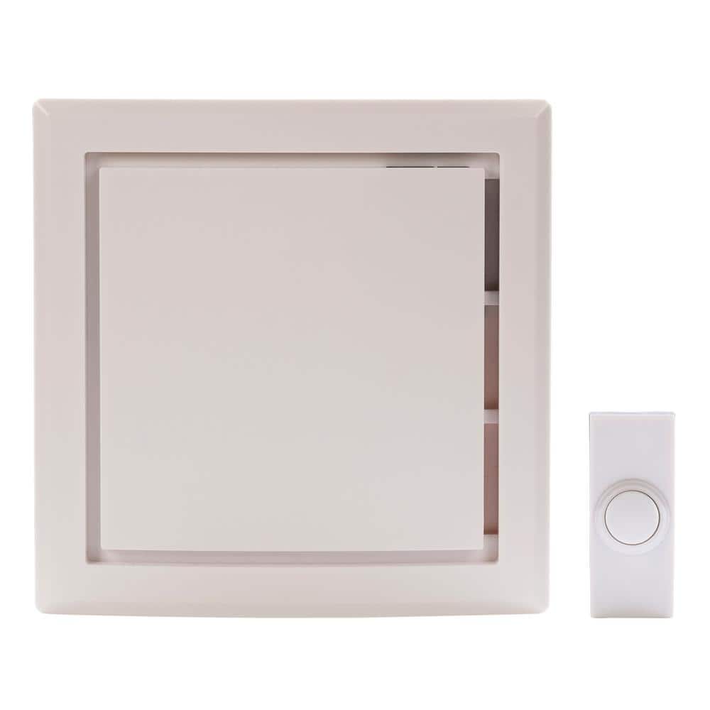 Hampton Bay Wireless Battery Operated Doorbell Kit with Wireless Push ...