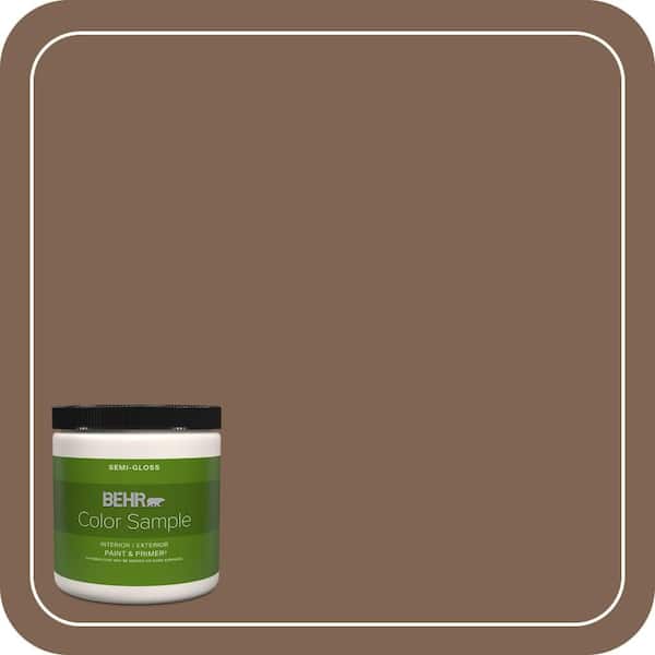 BEHR PREMIUM PLUS 8 oz. #N240-7 Joshua Tree Semi-Gloss Interior ...