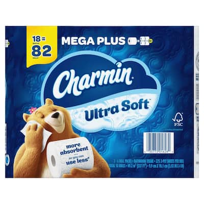 Charmin Ultra-Soft Toilet Paper (275-Sheets Per Roll) (18-Mega Plus ...