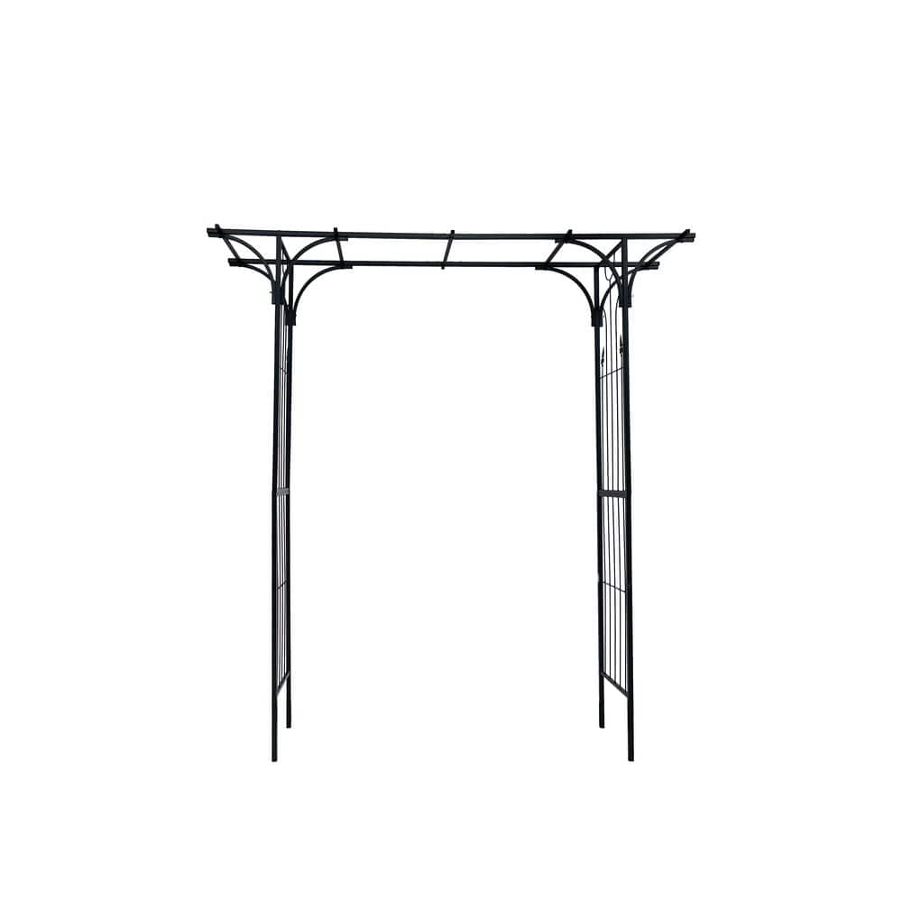 ECOCHIC SPACES INC Metal Garden Arch 86.61 in. x 81.49 in. Iron ...