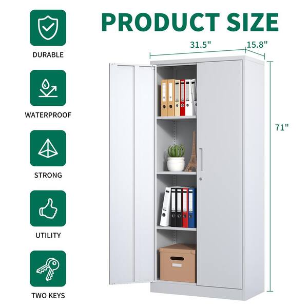 Lockable Storage Cabinets METALTIGER Locking Metal Storage Cabinet ...