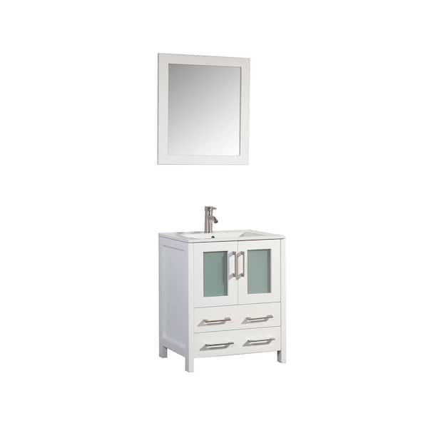 Vanity Art Brescia 30 in. W x 18 in. D x 36 in. H Bath Vanity In White ...
