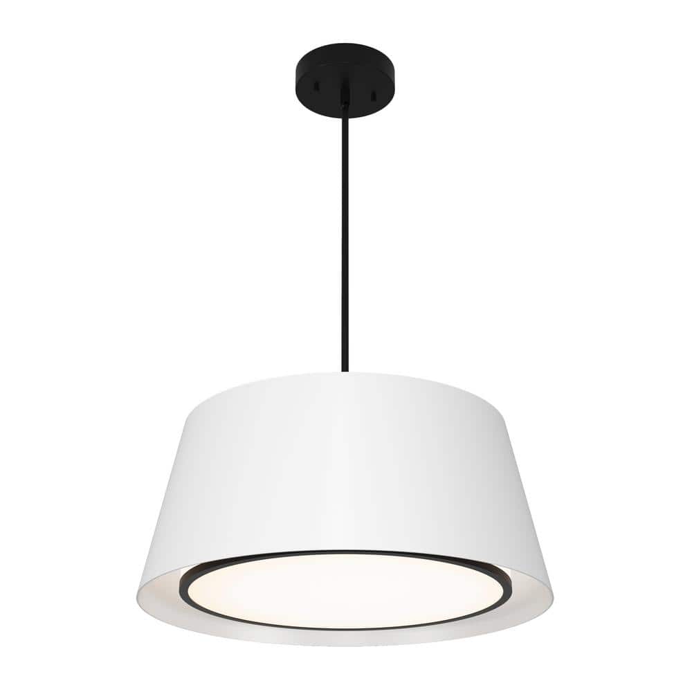 Artika Cappa 26-Watt 1-Light White and Matte Black Integrated LED ...