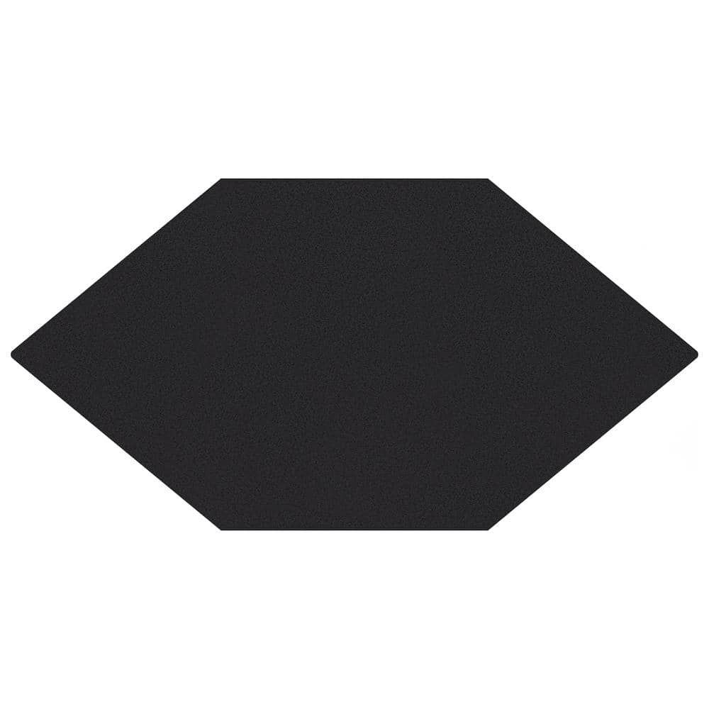 Merola Tile Textile Basic Kayak Black 6-5/9 in. x 12-3/4 in. Porcelain ...