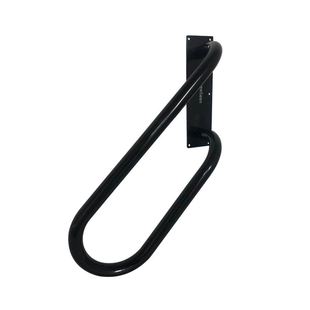 Angel Sar 2.08 ft. Black Metal Right Side Wall Mounted handrail for 1-3 ...