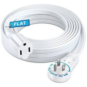 MAXIMM 25 ft. 16/3 Light Duty Indoor Extension Cord 360° Rotating Flat ...