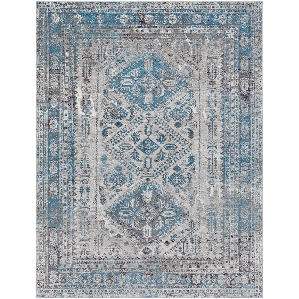 Livabliss Havana Grey/Teal 9 ft. 2 in. x 12 ft. Area Rug S00161017083 ...