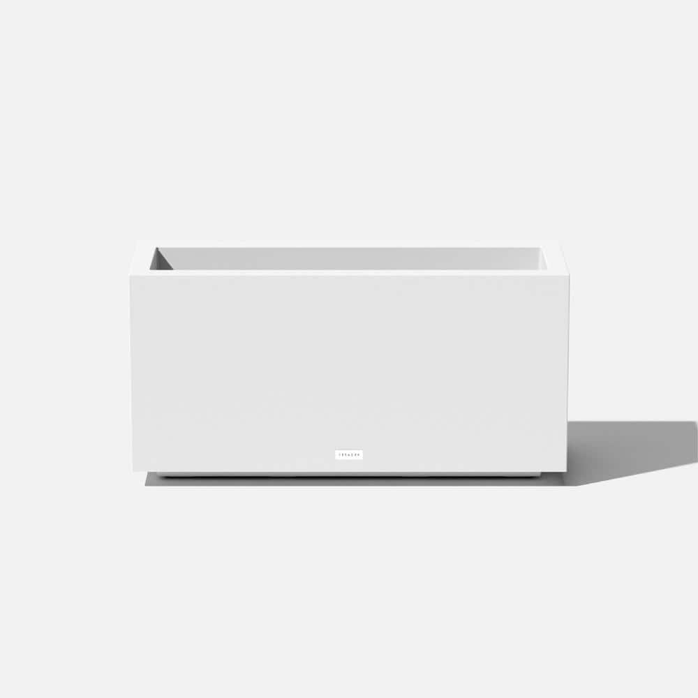 Veradek Long Box Extra Large White Plastic Rectangular Planter with ...