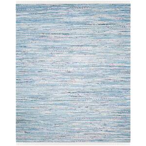 SAFAVIEH Rag Rug Light Pink/Multi 8 ft. x 10 ft. Striped Area Rug ...