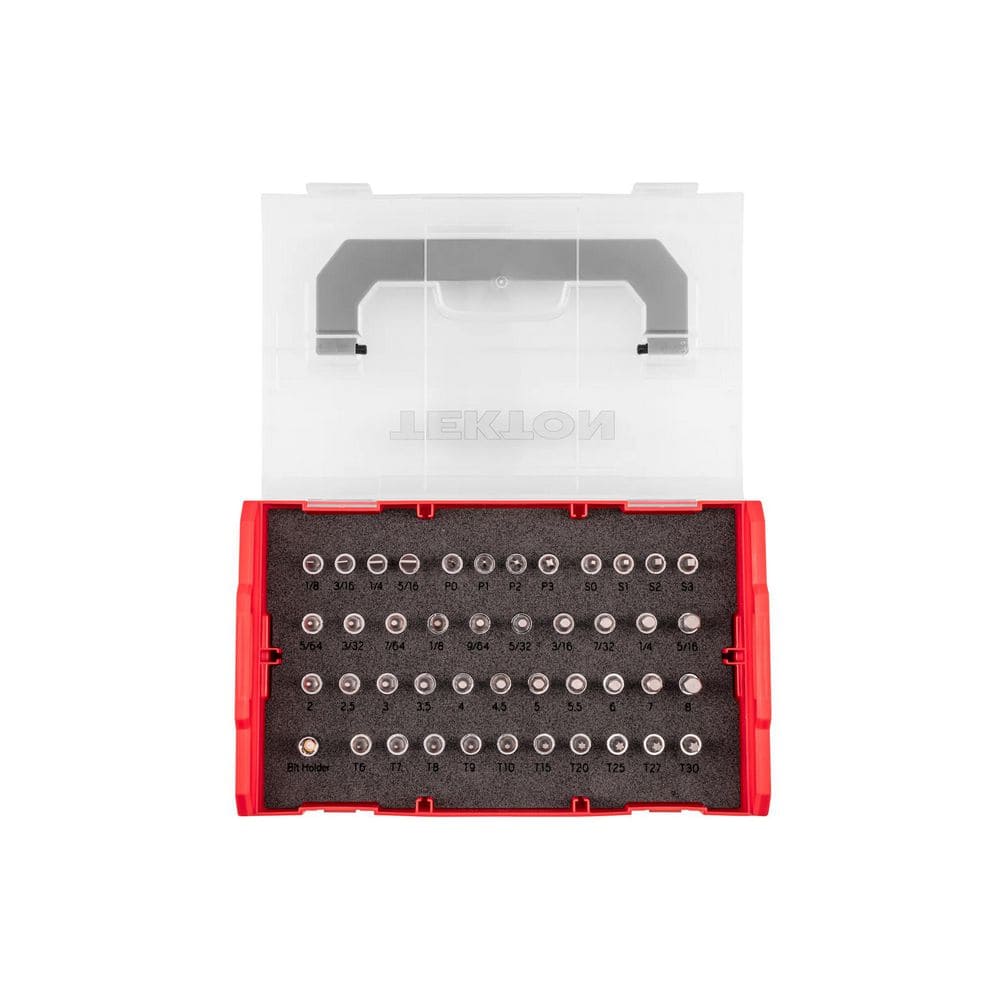 TEKTON 1/4 in. Drive Bit Socket Set with Mini Stacking Tool Box (44 ...
