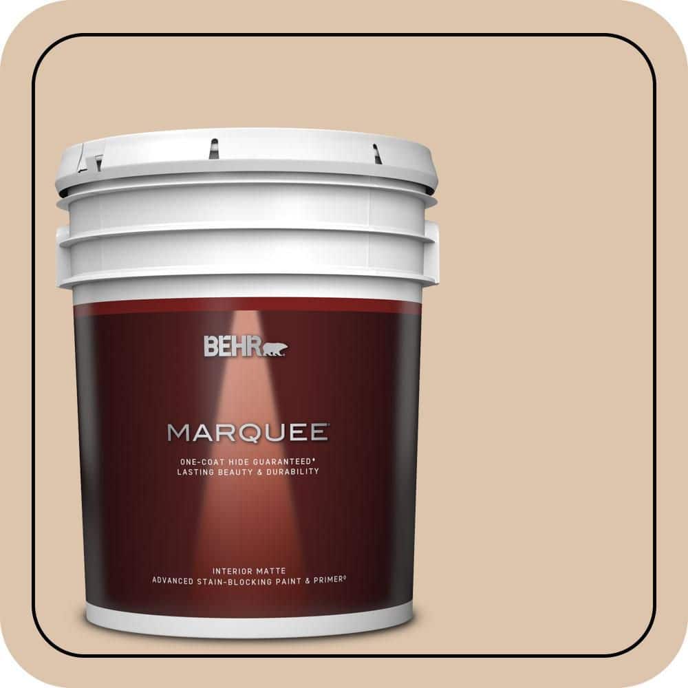 BEHR MARQUEE 5 gal. #PPU3-08 Sienna Dust Matte Interior Paint & Primer ...