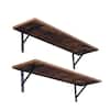 31.5 in. W x 8 in. D Long Floating Decorative Wall Shelf Set of 2, with ...